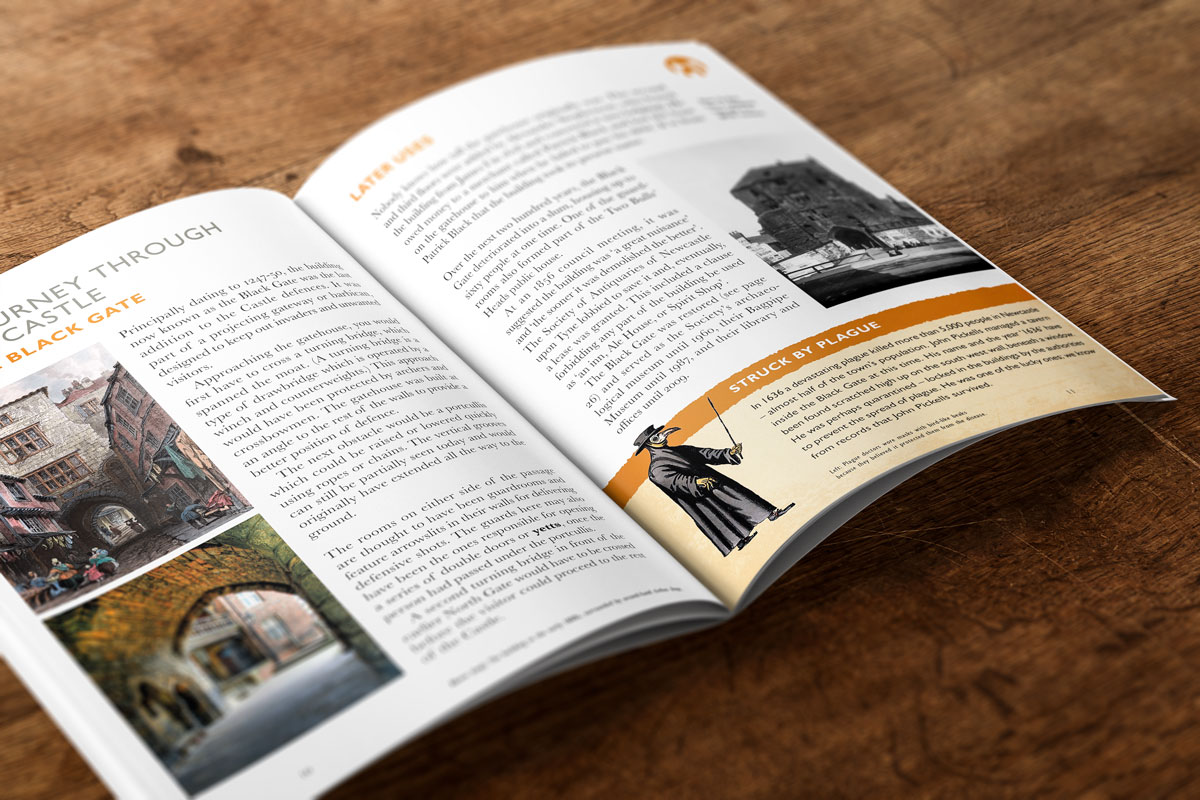 Newcastle Castle souvenir guide book design - Graphic designer for Film ...